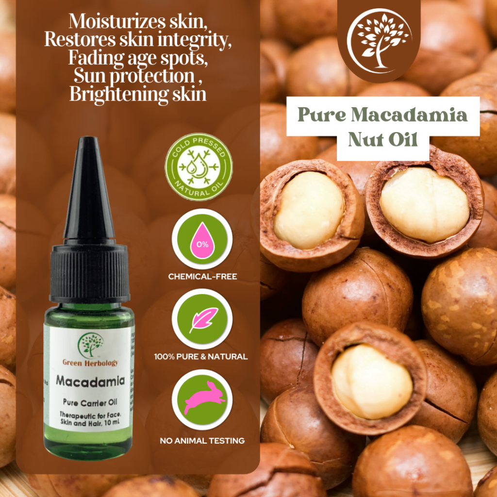 Macadamia Oil 10ml | Green Herbology